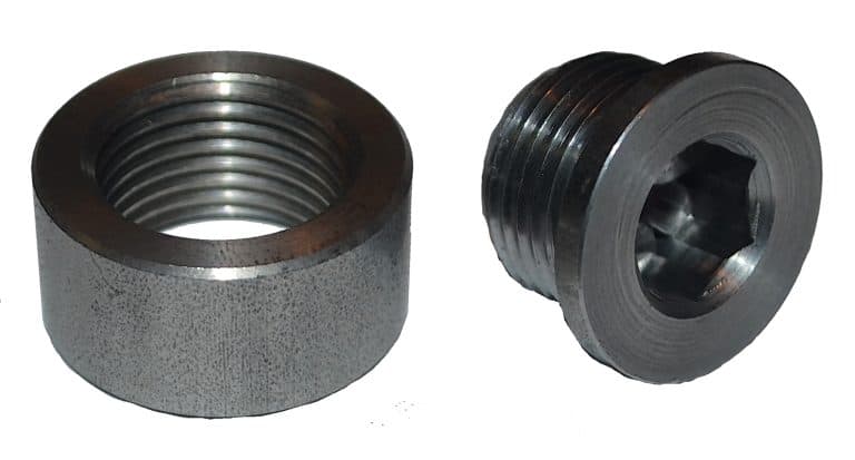 Complete 02 Bung and Plug Assembly / Stainless - Straightline Performance
